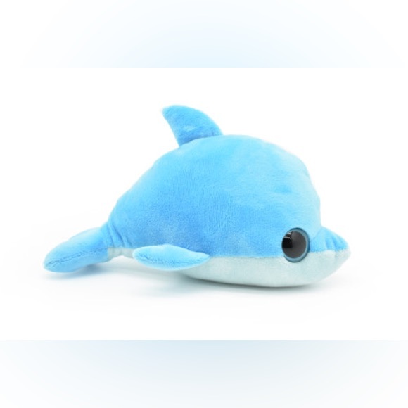 Toys | Stuffed Animal Soft Huggable Big Eyes Blue Dolphin Playtime ...